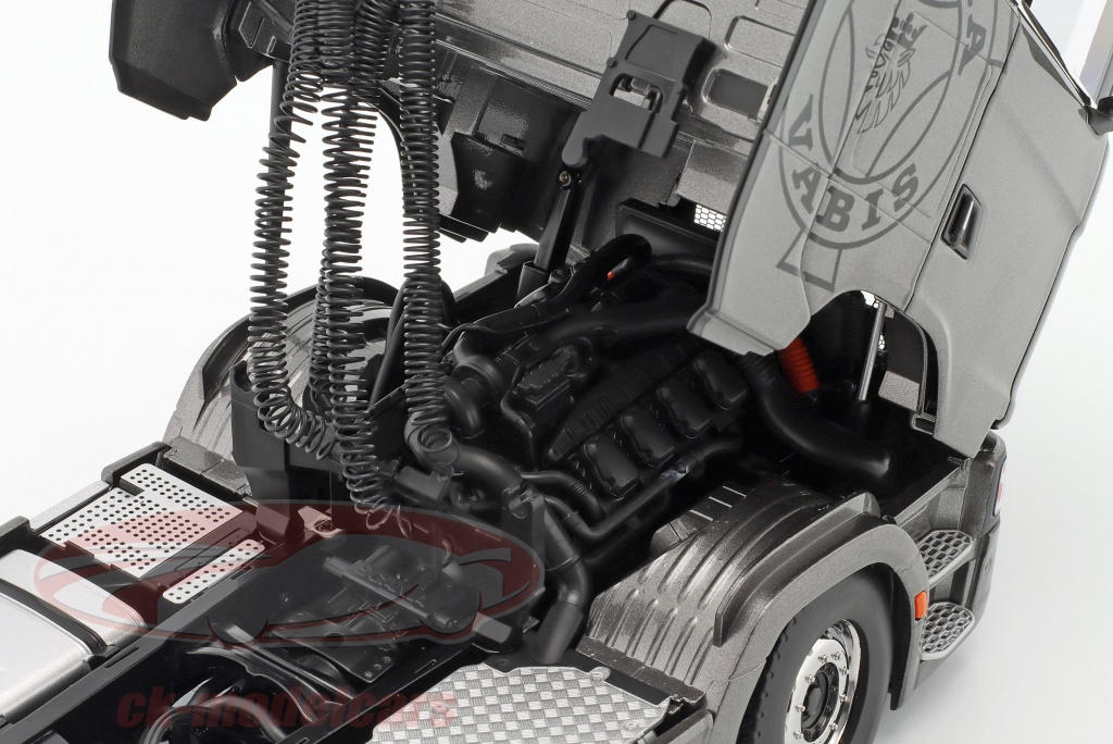 NZG 1:18 Set Scania V8 730S Cinza Com imprimir & Lohr transportador de ...