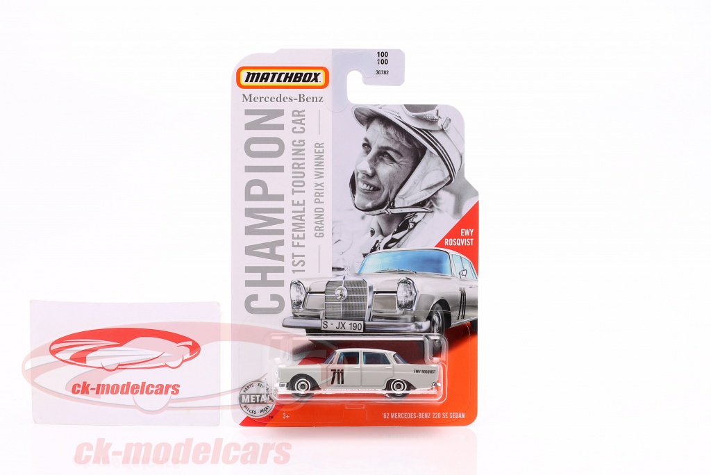 Matchbox 1:64 Mercedes-Benz 220 SE #711 1º Femenino GP ganador 1962 Ewy ...