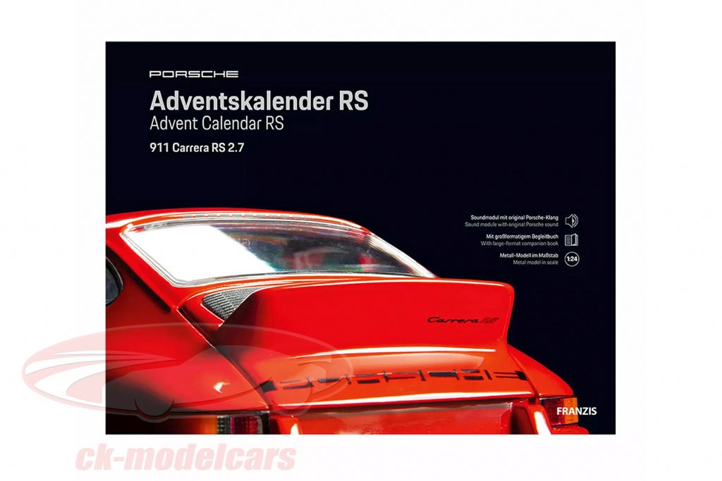 Porsche RS Advent kalender: Porsche 911 Carrera RS 2.7 1:24 Franzis ...