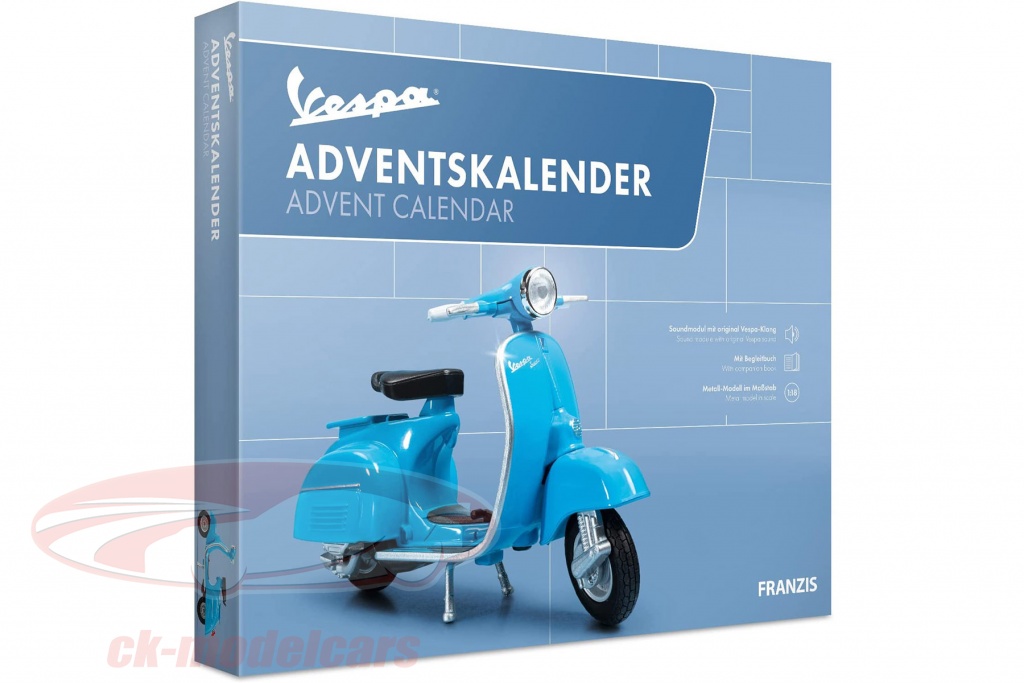 Vespa Calendario de adviento: Vespa Super 150 1965 azul 1:18 Franzis ...