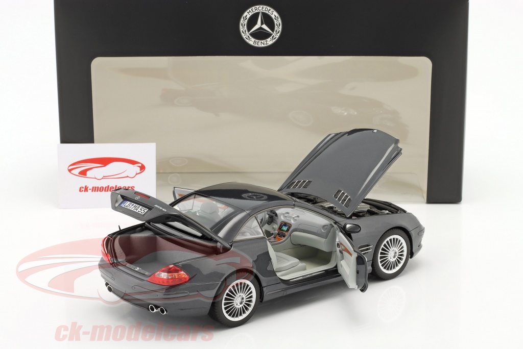 Norev 1:18 Mercedes-Benz AMG SL 55 (R230) Baujahr 2001-2006 obsidianschwarz B66040687 Modellauto ...