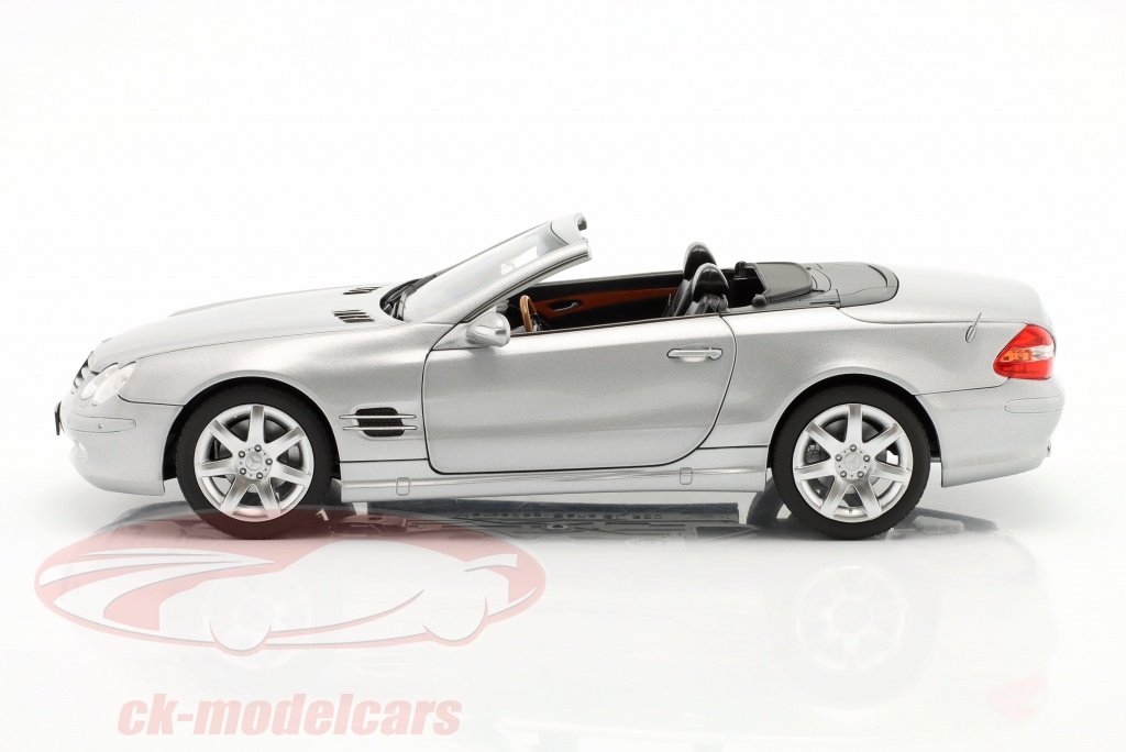 Norev 1:18 Mercedes-Benz SL 500 (R230) Baujahr 2001-2006 brillantsilber B66040688 Modellauto ...