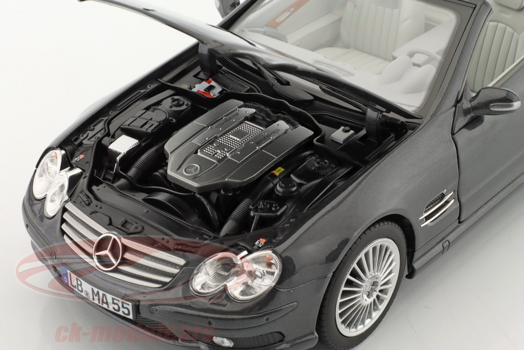 Norev 1:18 Mercedes-Benz AMG SL 55 (R230) Baujahr 2001-2006 obsidianschwarz B66040687 Modellauto ...