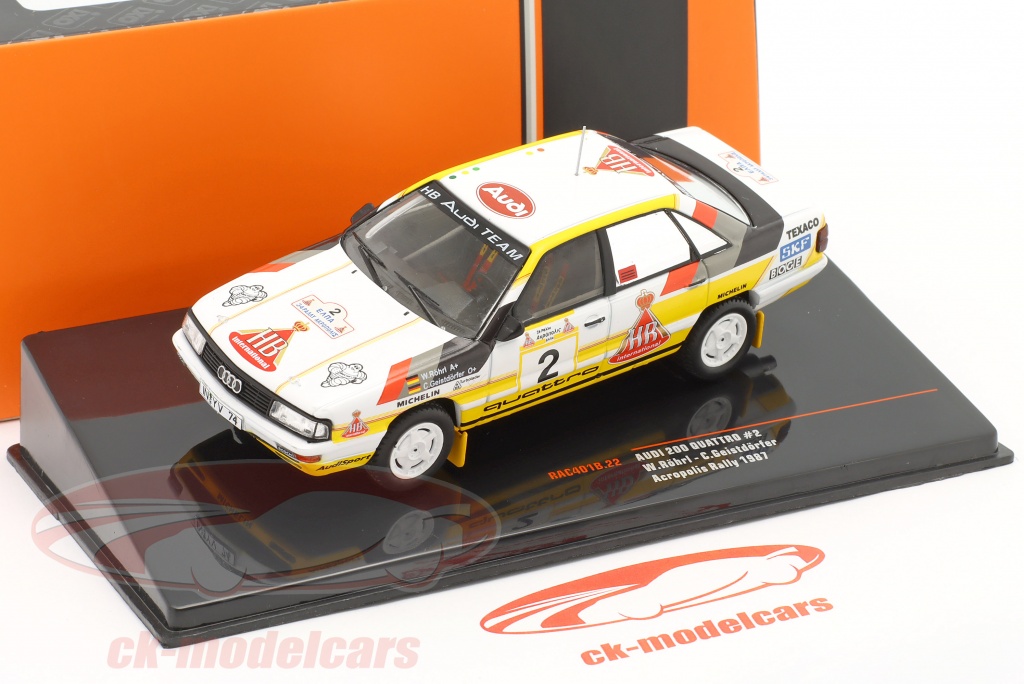Ixo 1:43 Audi 200 Quattro #2 reunión acrópolis 1987 Röhrl, Geistdörfer ...