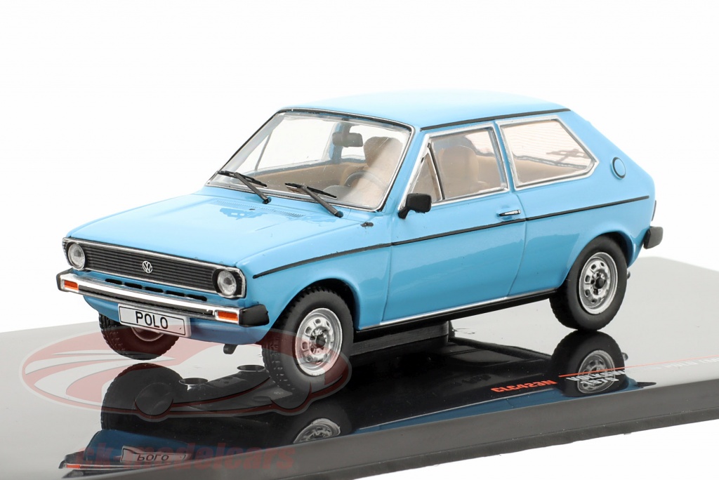 Ixo 1:43 Volkswagen VW Polo MK 1 Byggeår 1975 Lyseblå CLC423N model bil ...