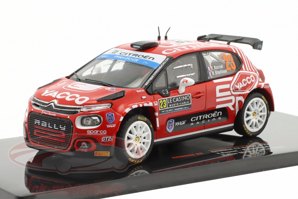 Ixo 1:43 Citroen C3 Rally2 #23 se rallier Monte carol 2022 Y. Rossel, B ...
