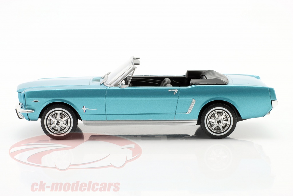 WhiteBox 1:24 Ford Mustang Convertible year 1965 turquoise metallic ...
