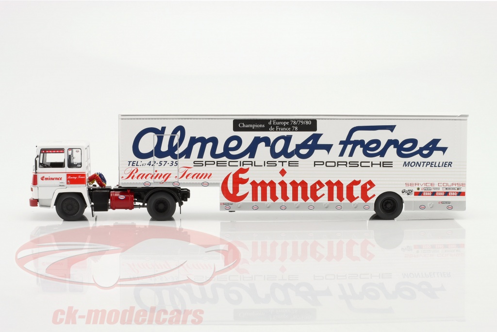 Ixo 1:43 Berliet TR280 transporteur de course Almeras Eminence Porsche ...