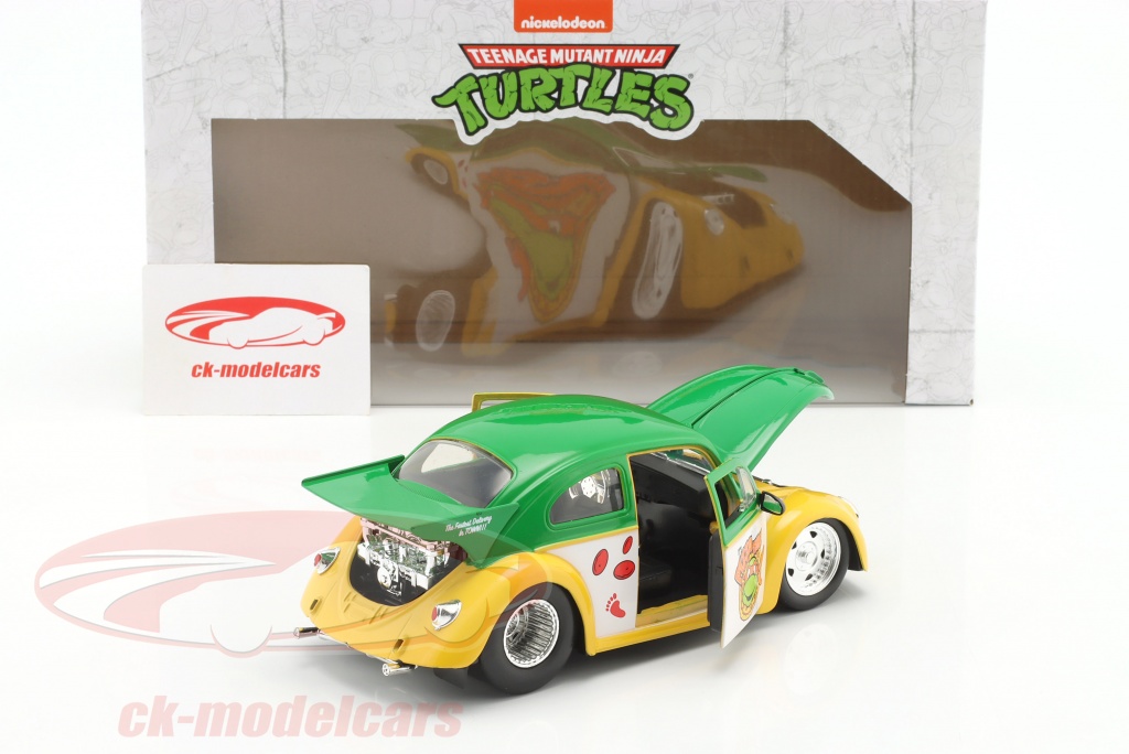 Jadatoys 1:24 Volkswagen VW Drag Beetle 1959 Com Turtles figura ...