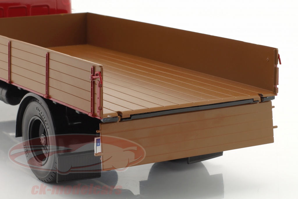 Schuco 1:18 Mercedes-Benz L911 ladvogn Med Planer rubinrød 450016400 ...