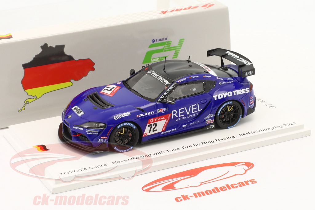 Spark 1:43 Toyota Supra #72 24h Nürburgring 2021 Novel Racing mit Toyo ...