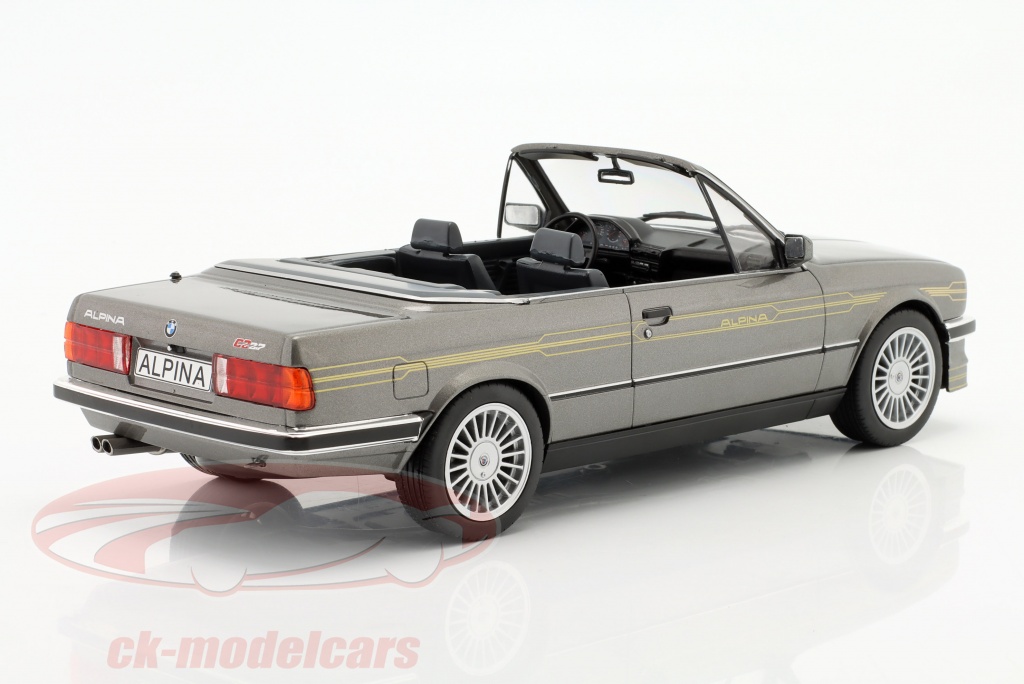Modelcar Group 1:18 BMW Alpina C2 2.7 E30 Convertible year 1986 grey metallic MCG18384 model car ...