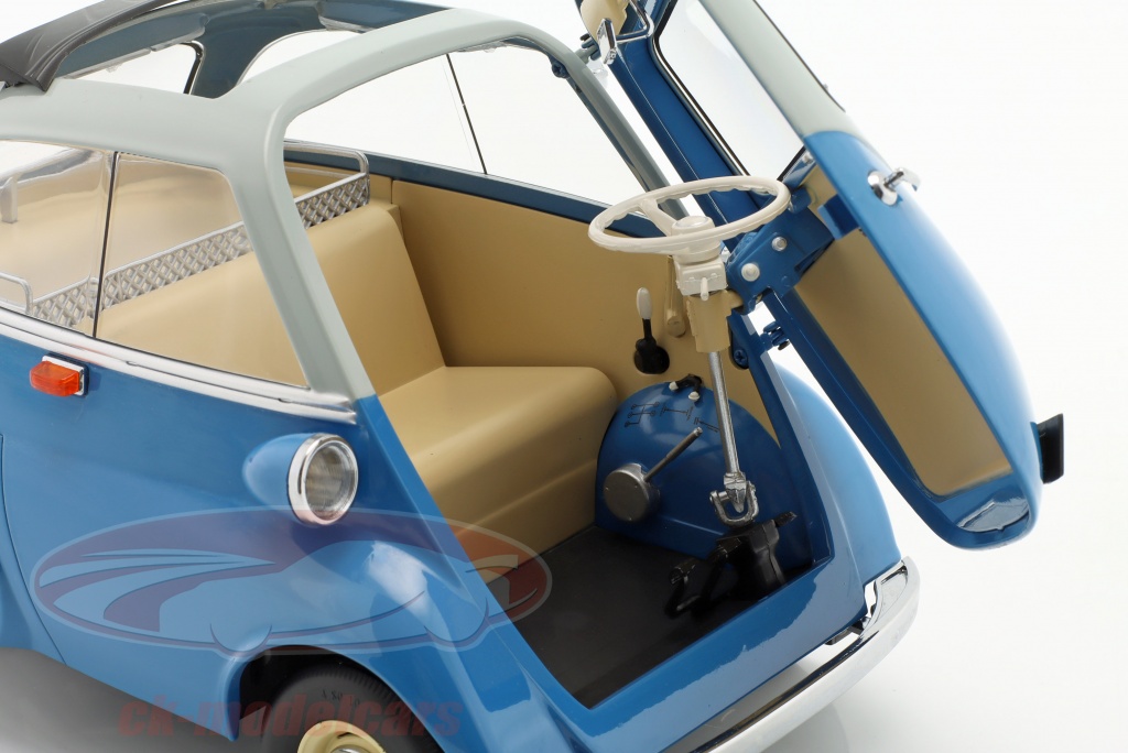 KK-Scale 1:12 BMW Isetta 250 Año de construcción 1959 azul / Azul claro KKDC120042 modelo coche ...