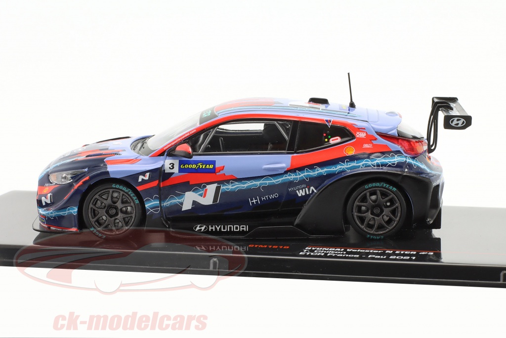 Ixo 1:43 Hyundai Veloster N #3 ETCR Pau-Arnos 2021 T. Chilton GTM161D ...