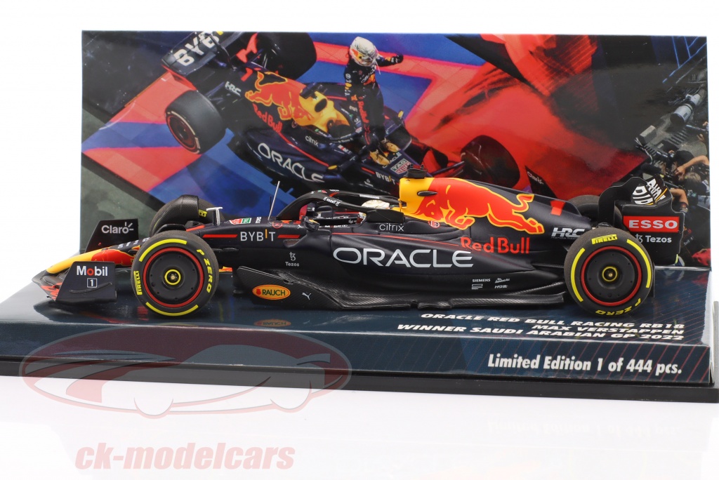 Minichamps 1:43 Max Verstappen Red Bull #1 Formule 1 Champion du monde 2022 447220101 modèle ...