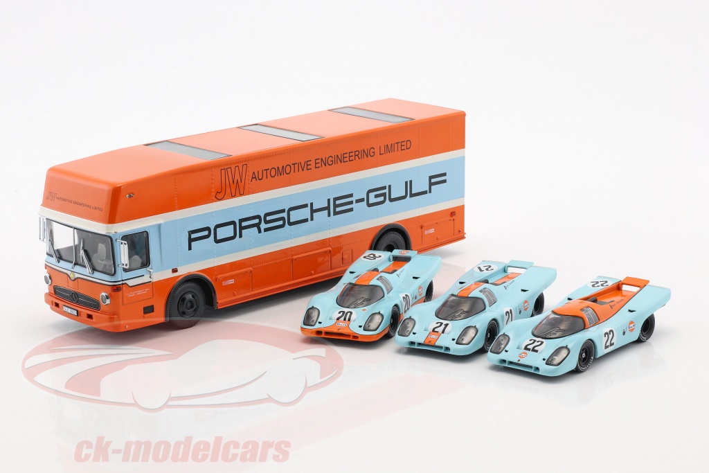 Schuco 1:43 Mercedes-Benz O 317 Porsche Gulf Race Truck year 1968 ...