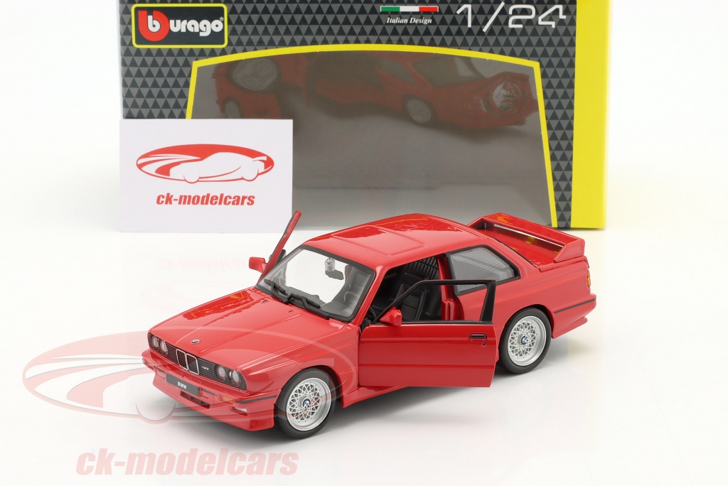 Bburago 1:24 BMW M3 (E30) year 1988 red 18-21100R model car 18-21100R ...