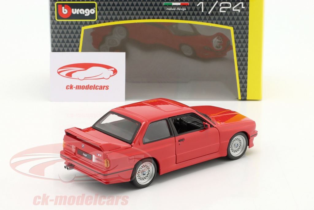 Bburago 1:24 BMW M3 (E30) year 1988 red 18-21100R model car 18-21100R ...