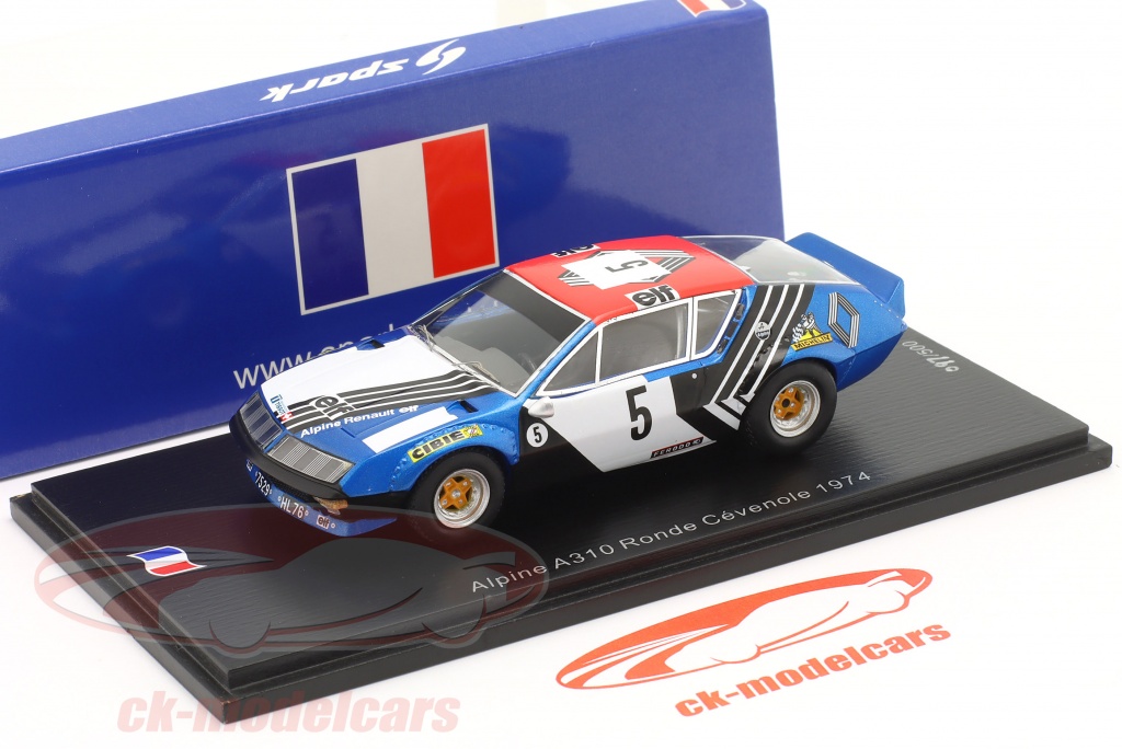 Spark 1:43 Alpine-Renault A310 #5 Ronde Cevenole 1974 J.P. Nicolas ...