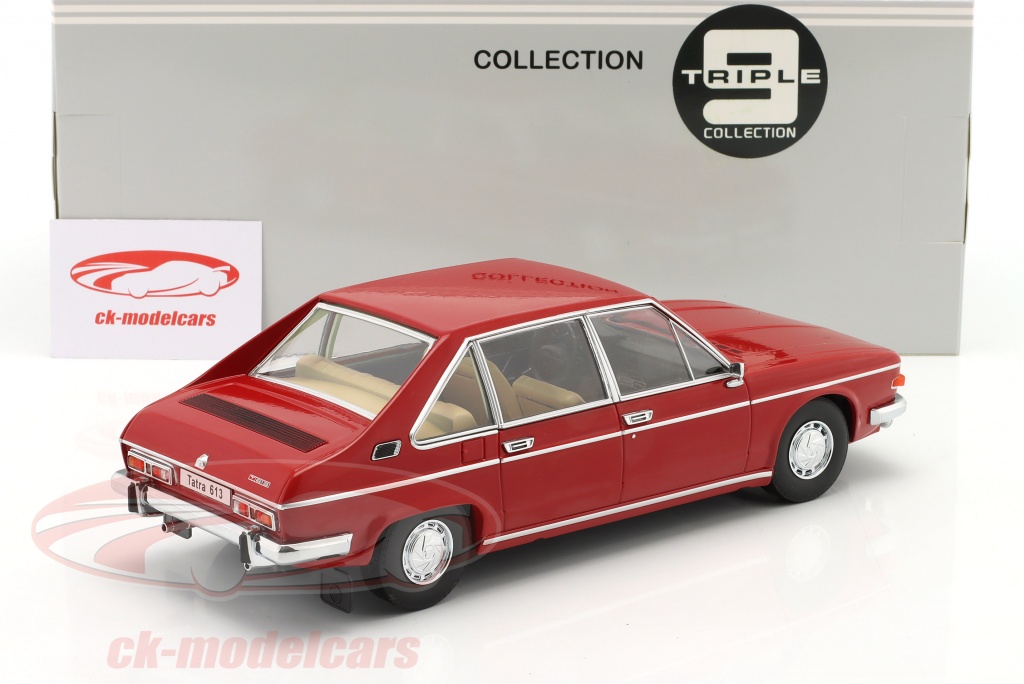 Triple9 1:18 Tatra 613 bouwjaar 1979 donkerrood T9-1800293 model auto ...