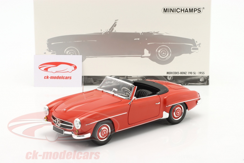 Minichamps 1:18 Mercedes-Benz 190 SL Roadster (W121) year 1955 red ...