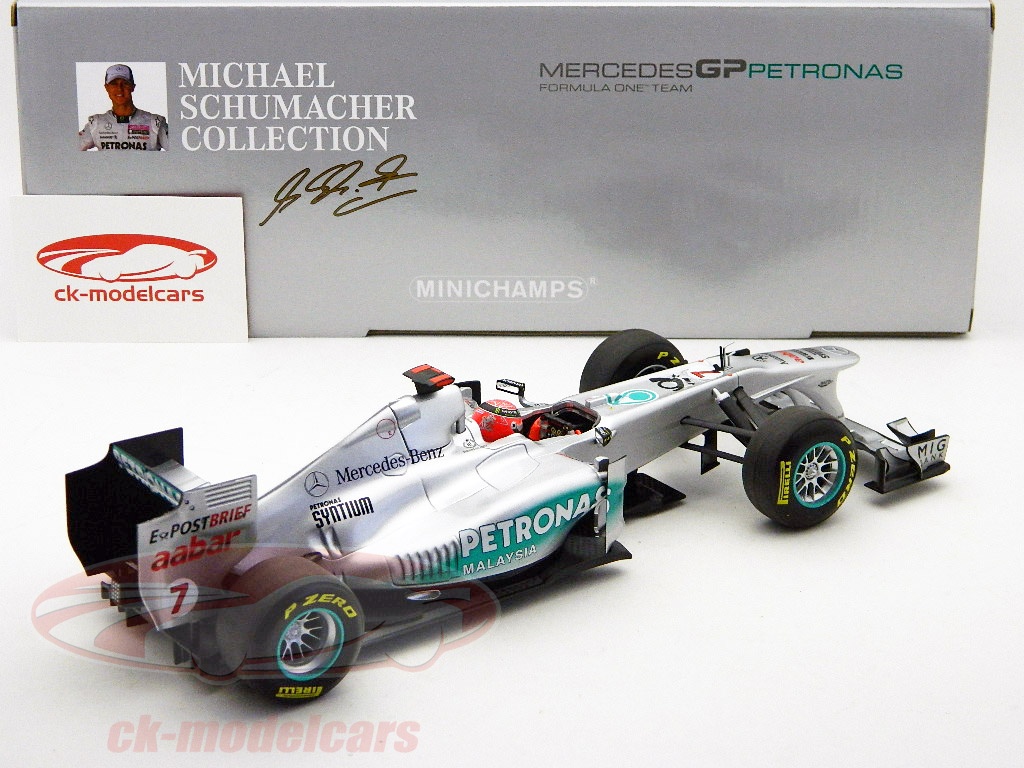Minichamps 1:18 Michael Schumacher Mercedes GP Petronas MGP W02 Formel ...