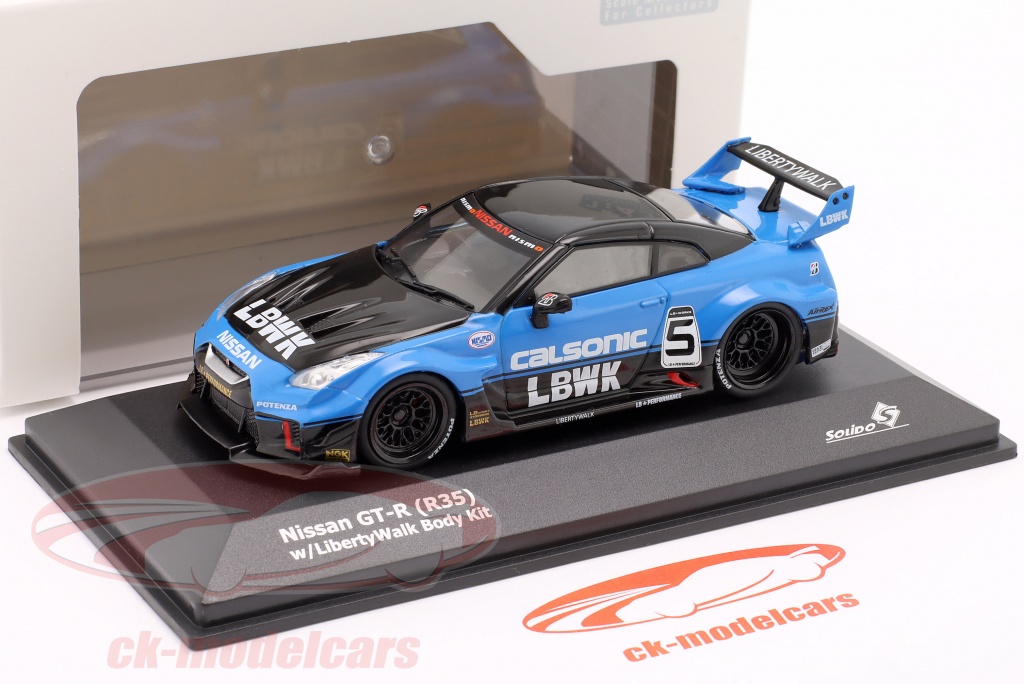 Solido 1:43 Nissan GTR-R (R35) avec Liberty Walk Body Kit bleu / le ...