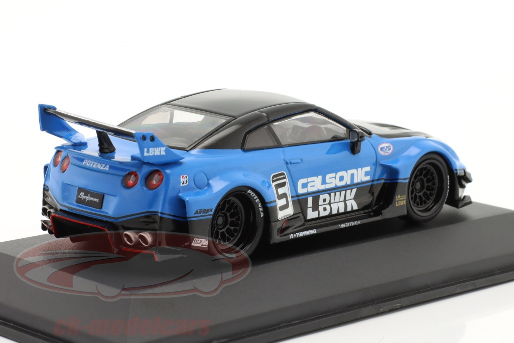 Solido 1:43 日产 GTR-R (R35) 和 Liberty Walk Body Kit 蓝色的 / 黑色的 S4311202 模型 汽车 S4311202 421436960 ...