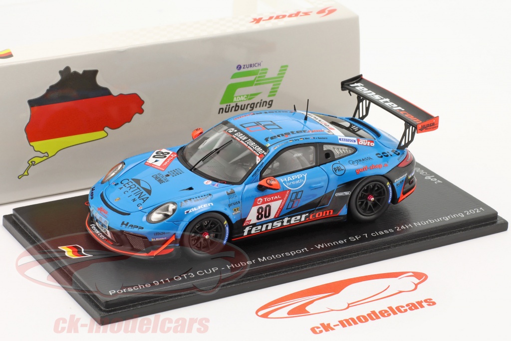 Spark 1:43 Porsche 911 GT3 Cup Huber Motorsport #80 winnaar SP7 klas ...