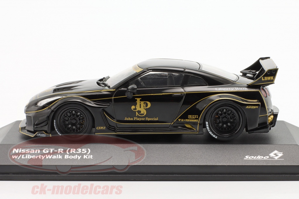 Solido 1:43 Nissan GTR-R (R35) Met Liberty Walk Body Kit John Player ...