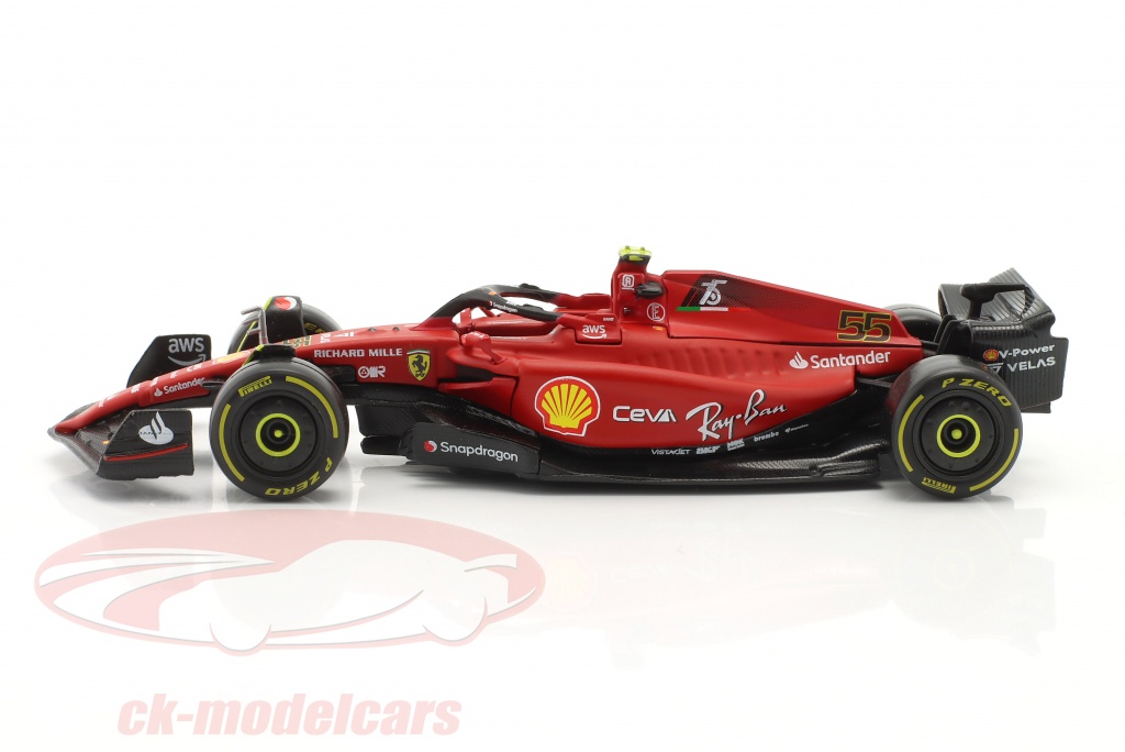 Bburago 1:43 Carlos Sainz Jr. Ferrari F1-75 #55 formula 1 2022 18-36832 ...