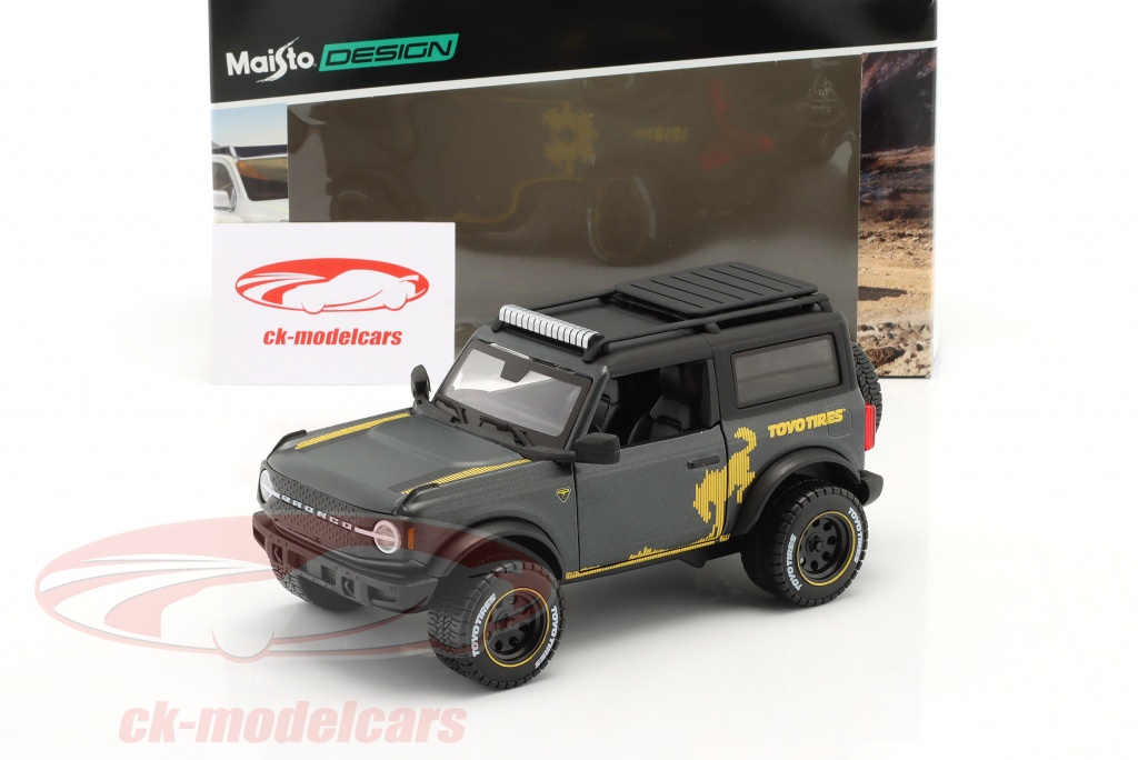 Maisto 1:24 Ford Bronco Badlands year 2021 Gray / yellow 32541 model ...