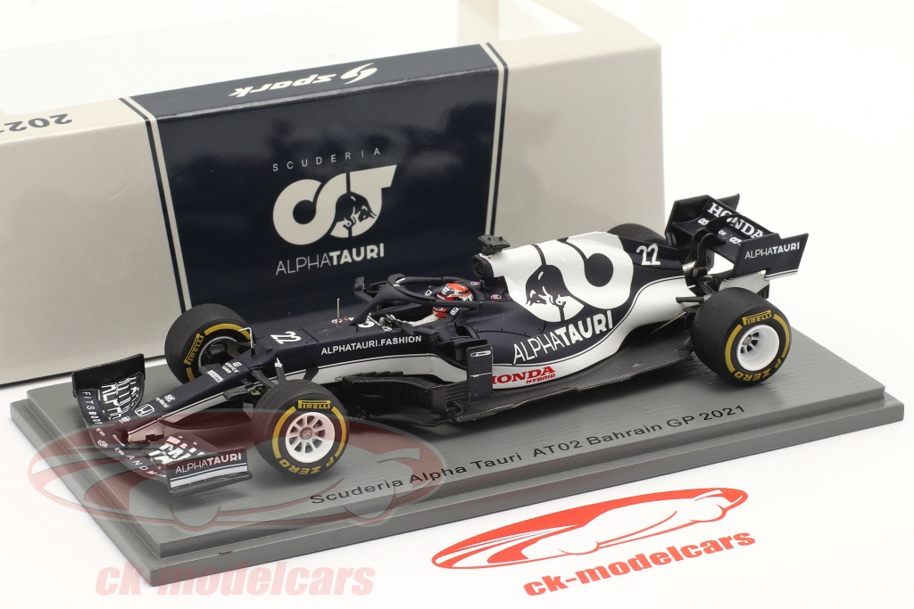 Spark 1:43 Yuki Tsunoda Alpha Tauri AT02 #22 Bahrain GP formula 1 2021 ...
