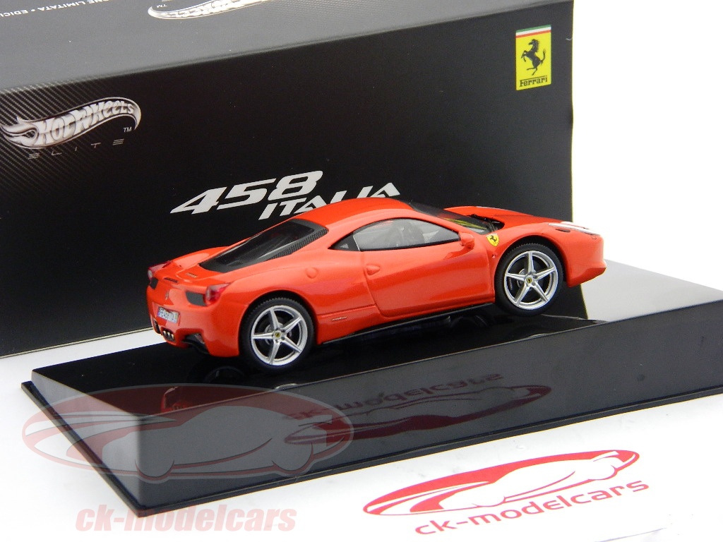 HotWheels Elite 1:43 Ferrari 458 Italia rot X5502 Modellauto X5502 746775144593
