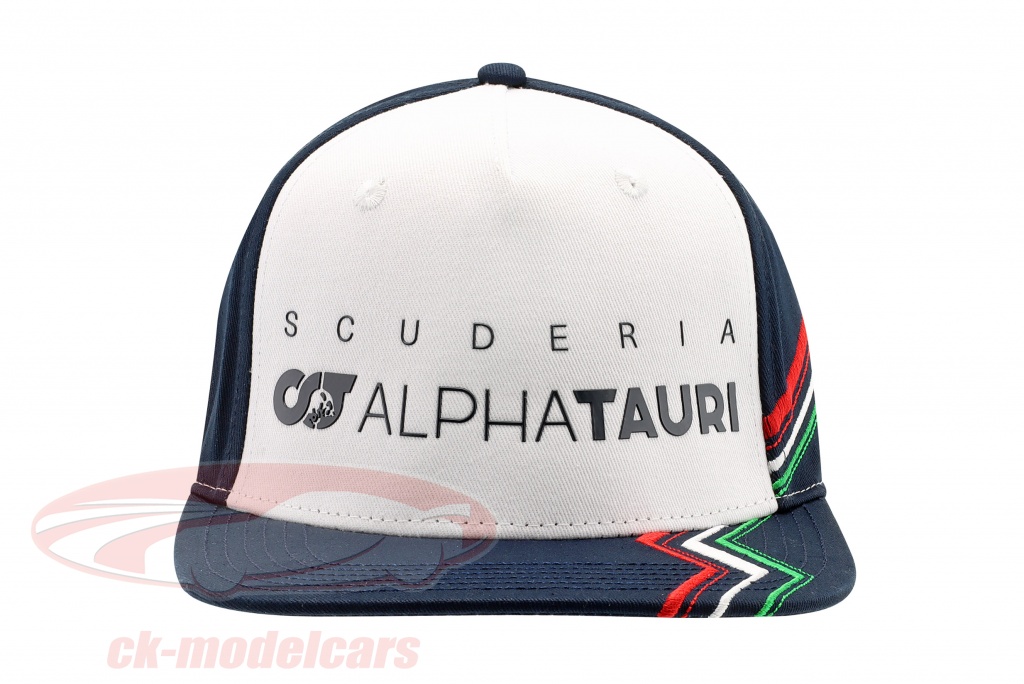 Scuderia Alpha Tauri italiano GP Flat Cap azul / Blanco M-154633 M ...