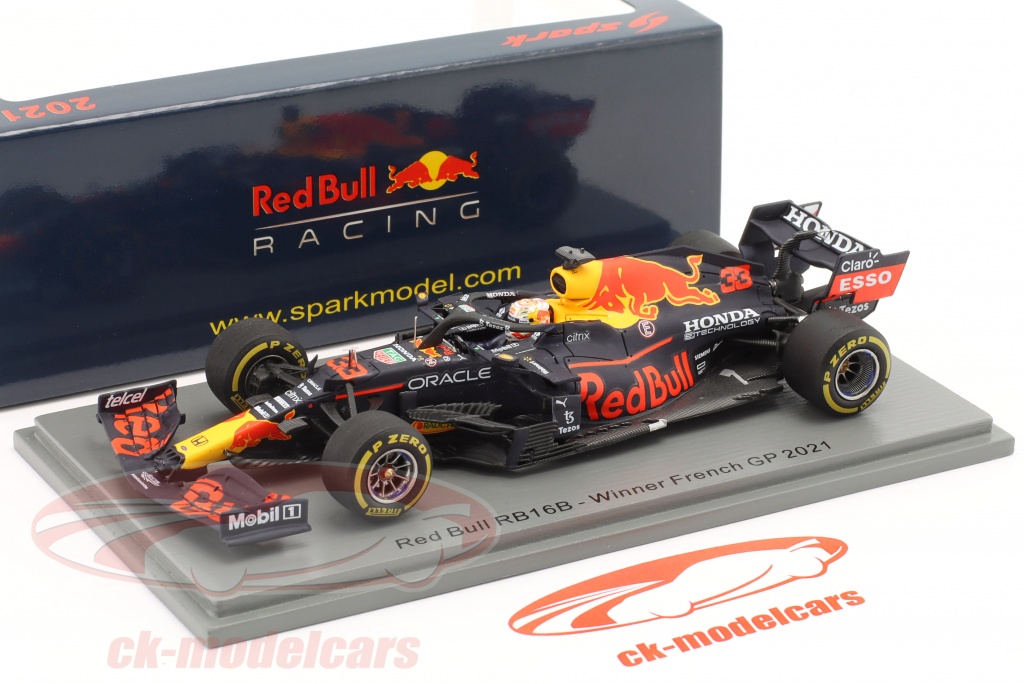 Spark 1:43 M. Verstappen Red Bull Racing RB16B #33 French GP formula 1 ...