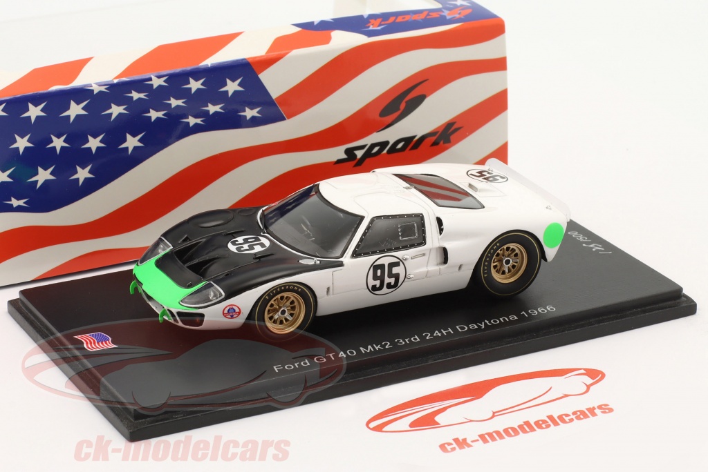 Spark 1:43 Ford GT40 Mk II #95 第三名 24h Daytona 1968 US256 模型 汽车 US256 ...