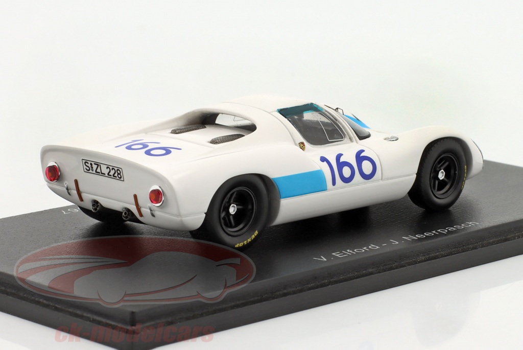 Spark 1:43 Porsche 910 #166 第三名 Targa Florio 1967 Elford, Neerpasch S9238 模型 汽车 S9238 9580006992383