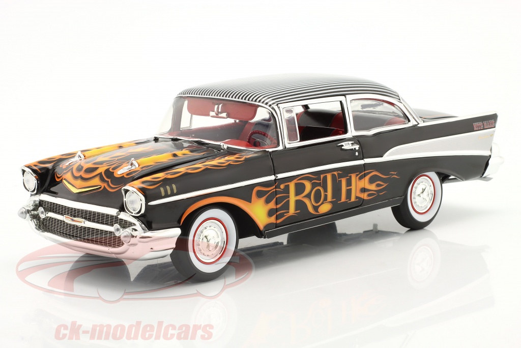 GMP 1:18 Chevrolet Bel Air Big Daddy Ed Roth 1957 negro Con decoración ...