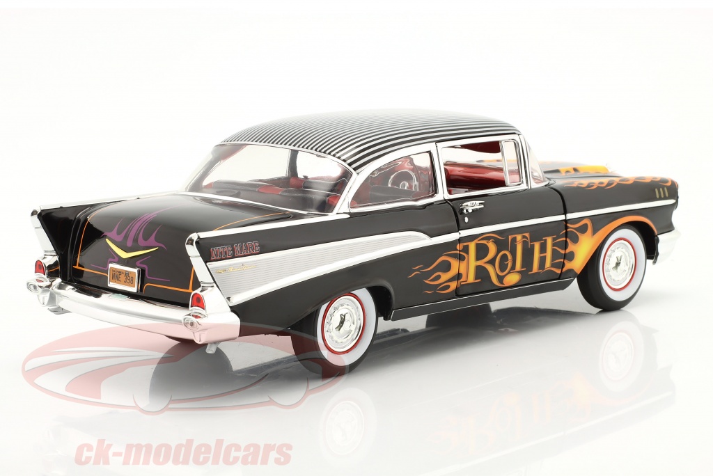 GMP 1:18 Chevrolet Bel Air Big Daddy Ed Roth 1957 黑色的 和 装饰风格 A1807014 ...
