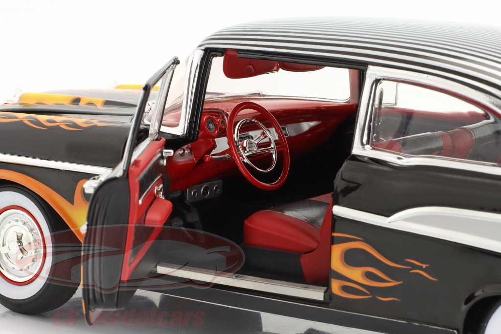 GMP 1:18 Chevrolet Bel Air Big Daddy Ed Roth 1957 黑色的 和 装饰风格 A1807014 ...