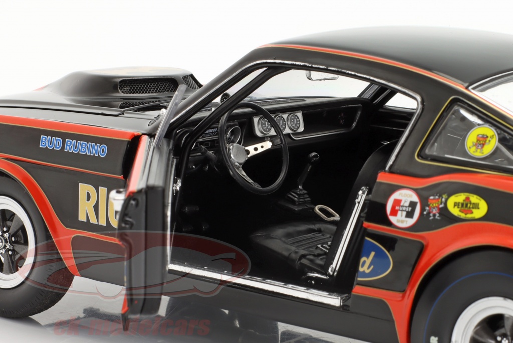 GMP 1:18 Ford Mustang A/FX Batcar Rice & Holman 1965 sort / rød ...