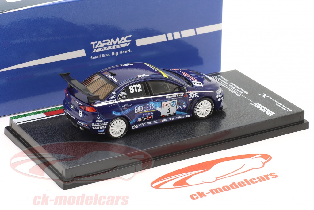 Tarmac Works 1:64 Mitsubishi Lancer Evolution X #3 Super Taikyu Series 2010 T64-004-ENL modèle ...