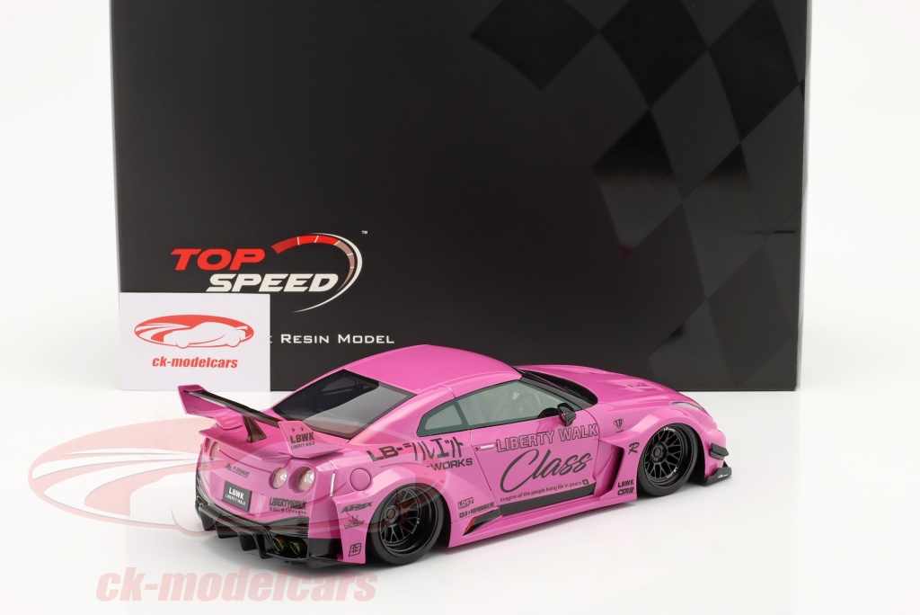 True Scale 1:18 Nissan GT-RR (R35) LBWK Class pink TS0355 model car ...