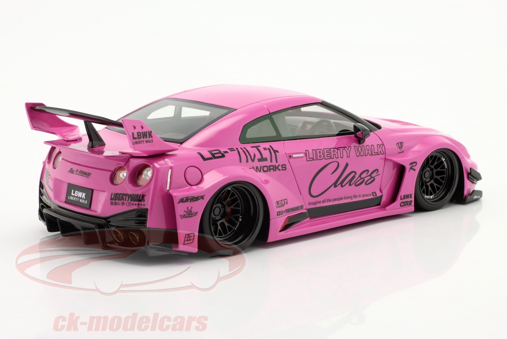 True Scale 1:18 Nissan GT-RR (R35) LBWK Class pink TS0355 model car ...