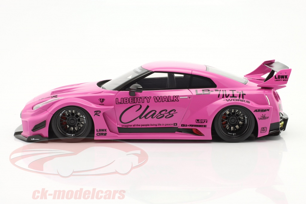 True Scale 1:18 Nissan GT-RR (R35) LBWK Class pink TS0355 model car ...