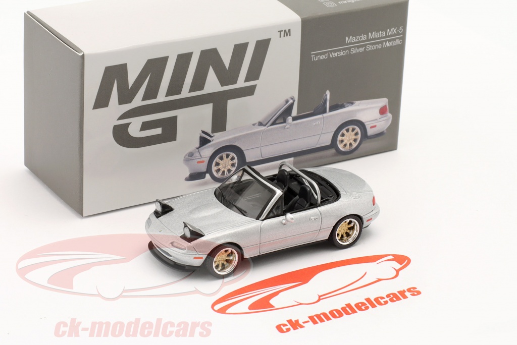 True Scale 1:64 Mazda Miata MX-5 Tuned Version silver metallic ...