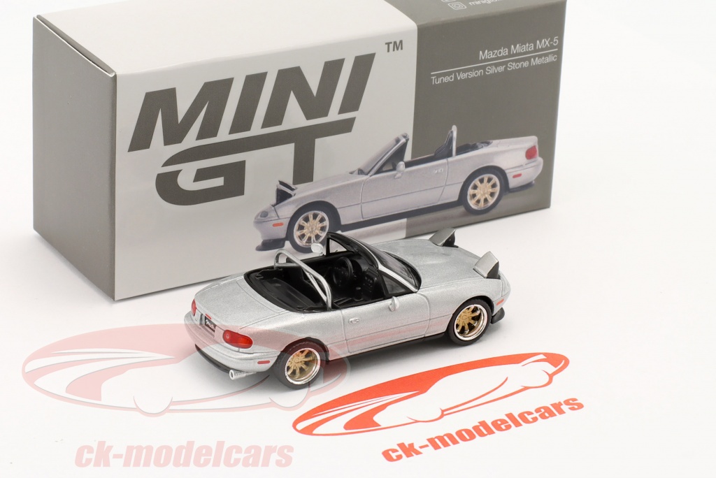 True Scale 1:64 Mazda Miata MX-5 Tuned Version zilver metalen ...
