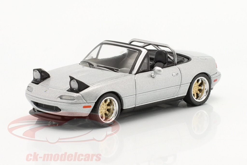 True Scale 1:64 Mazda Miata MX-5 Tuned Version silver metallic ...