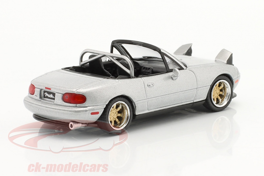 True Scale 1:64 Mazda Miata MX-5 Tuned Version zilver metalen ...
